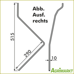 Striegelzinken / Federzinken, außen - kompatibel mit Amazone - links ...
